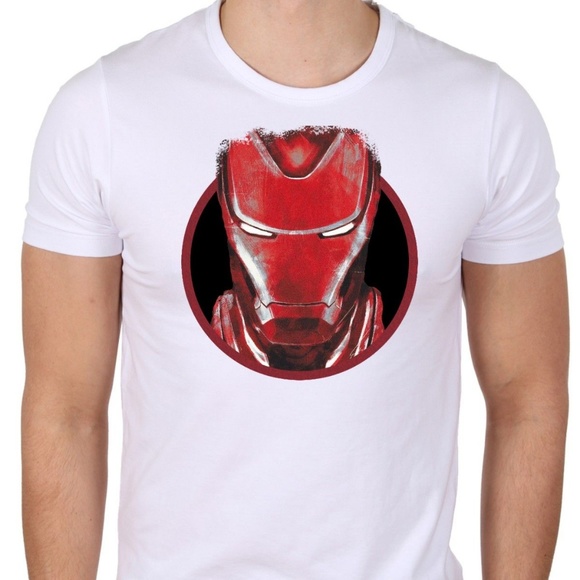 Shirts | Iron Man Portrait White Tshirt | Poshmark